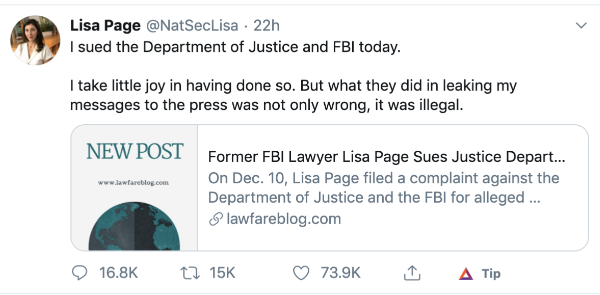 Lisa Page (FBI Attorney) Wiki