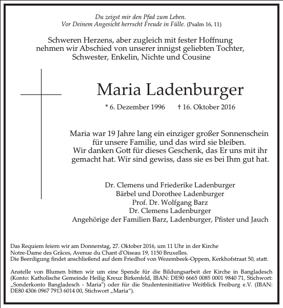 Maria Ladenburger Wiki