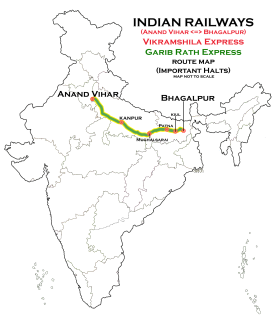 Bhagalpur – Anand Vihar Terminal Garib Rath Express Wiki