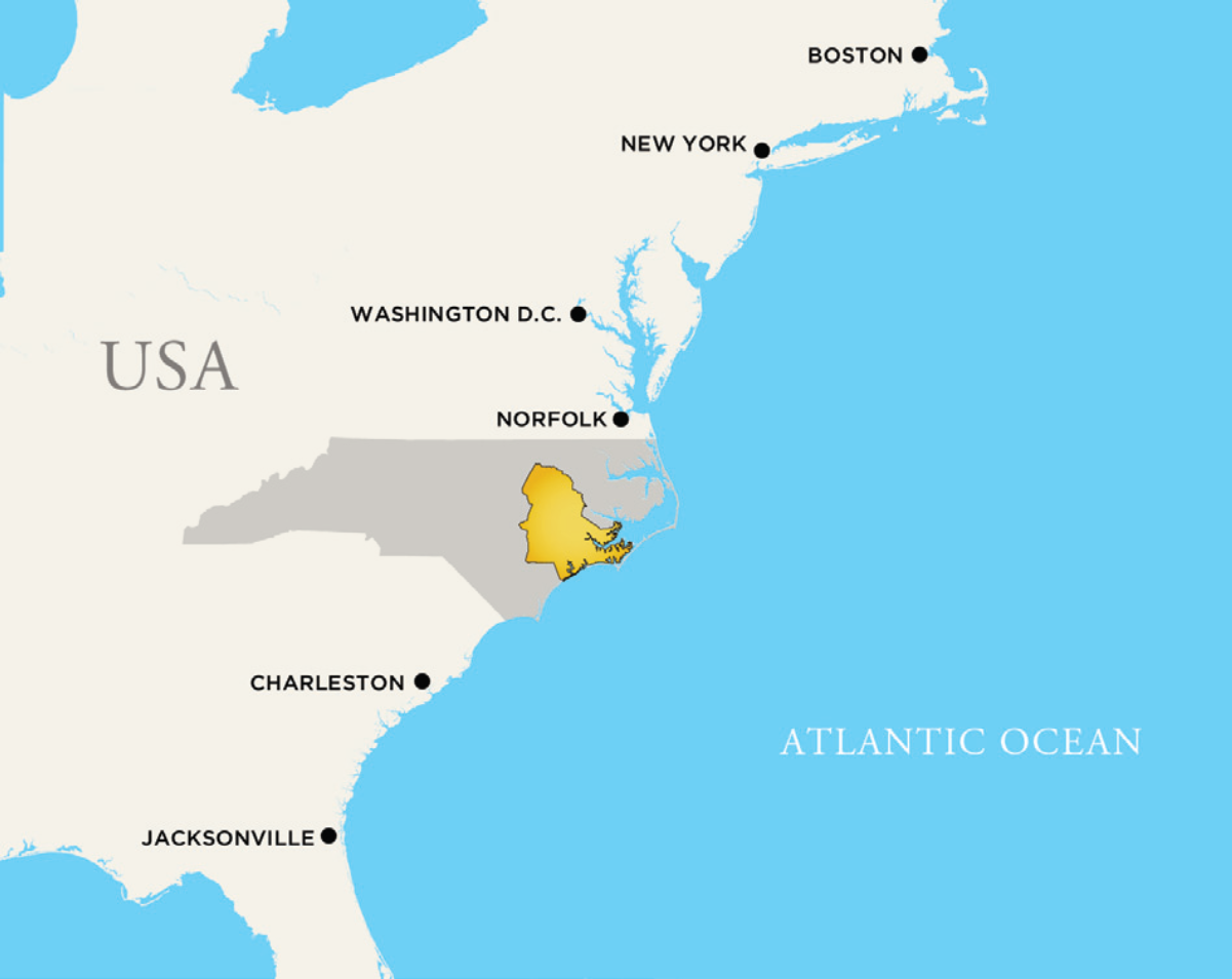 Map Of Eastern Nc