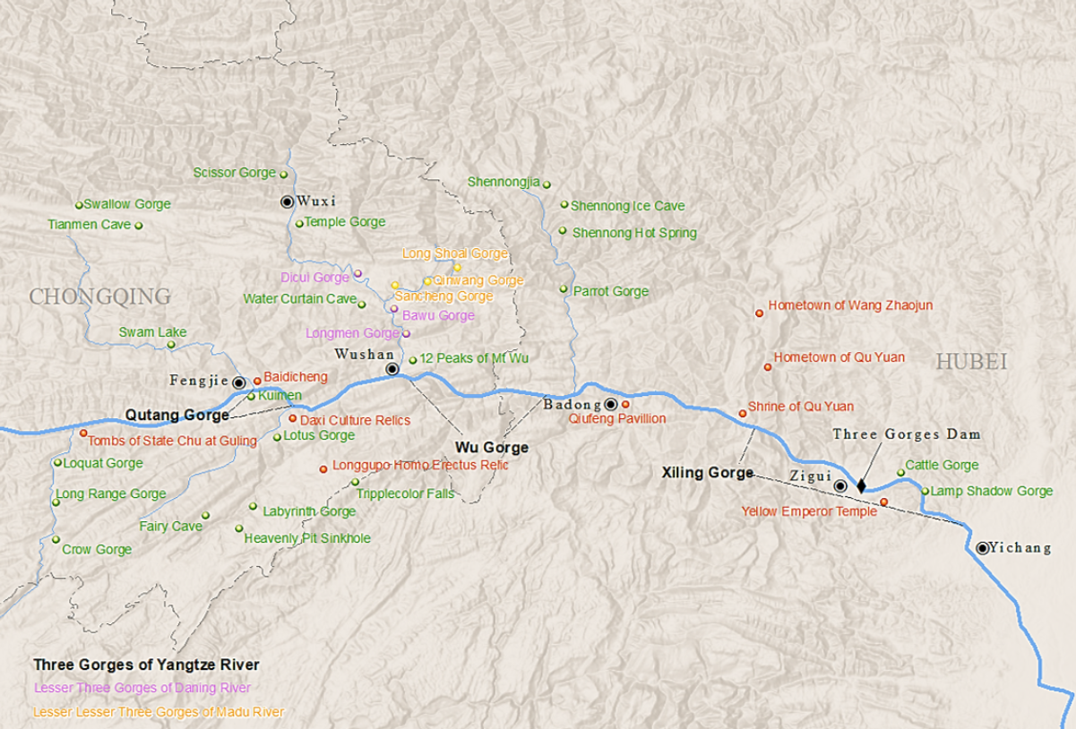 Three Gorges Village Map
