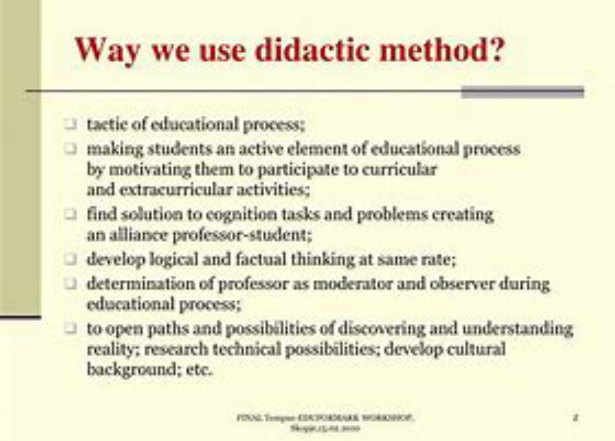 Didactic